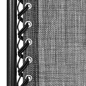 Best Choice Products Oversized Steel Mesh Zero Gravity Reclining Lounge Patio Chair w/ Folding Canopy Shade and Cup Holder, Gray