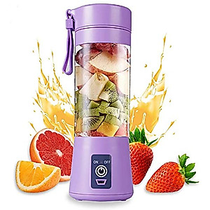 Portable Hand Held Blender for Shakes and Smoothies, Personal Blender for Protein with USB Rechargeable, 6-Point Stainless Steel Blades, 13oz Travel Cup for Gym, Car, Office, On the Go Blender