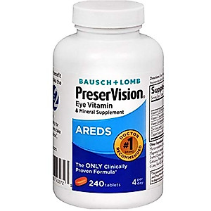 Bausch & Lomb PreserVision Areds, 240 Tablets (Pack of 2)