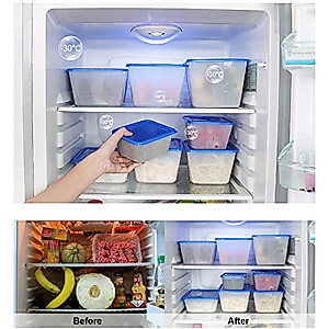 Food Storage Containers with Lids(45.6 Ounce,10 Pack) - Plastic Containers with Lids Storage, Rectangular Meal Prep Plastic Containers Freezer Containers,Kitchen Food Deli Containers