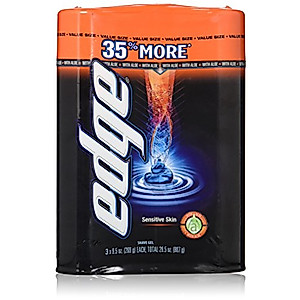 Edge Shave Gel Sensitive Skin with Aloe, 9.5 oz, 3 Pack