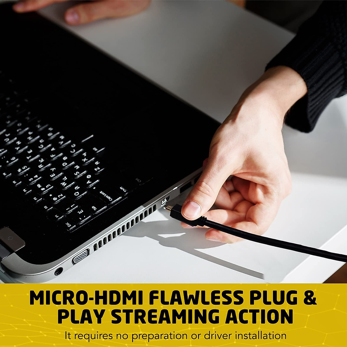 BRENDAZ Compatible Micro HDMI to HDMI Cable High Speed 4K for Canon EOS R6, M50 Mirrorless Camera, PowerShot G7 X Mark II, PowerShot G9 X Mark II Digital Camera (3-Feet)