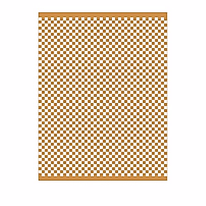 YIRUIO Throw Blankets Checkerboard Grid Chessboard Gingham Warmer Comfort 100% Pure Cotton Knit for Home Decor Bed Couch (51" L x 63" W, Khaki)