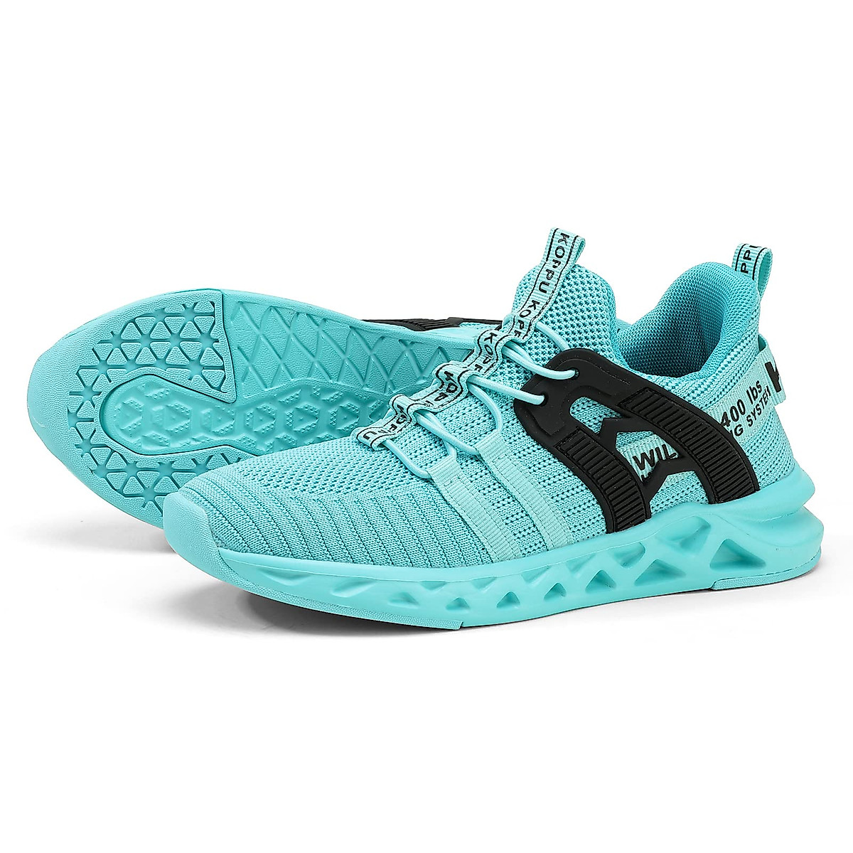 koppu Boys Girls Shoes Non-Slip Tennis Shoes Fashion Lightweight Breathable Kids Sneakers for Little Kids/Big Kids（Blue 2）