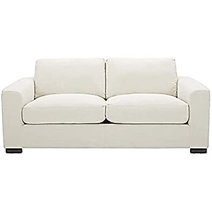 JFGJL Extra-Deep Down-Filled Loveseat Sofa Couch, 75.6" W, Cream