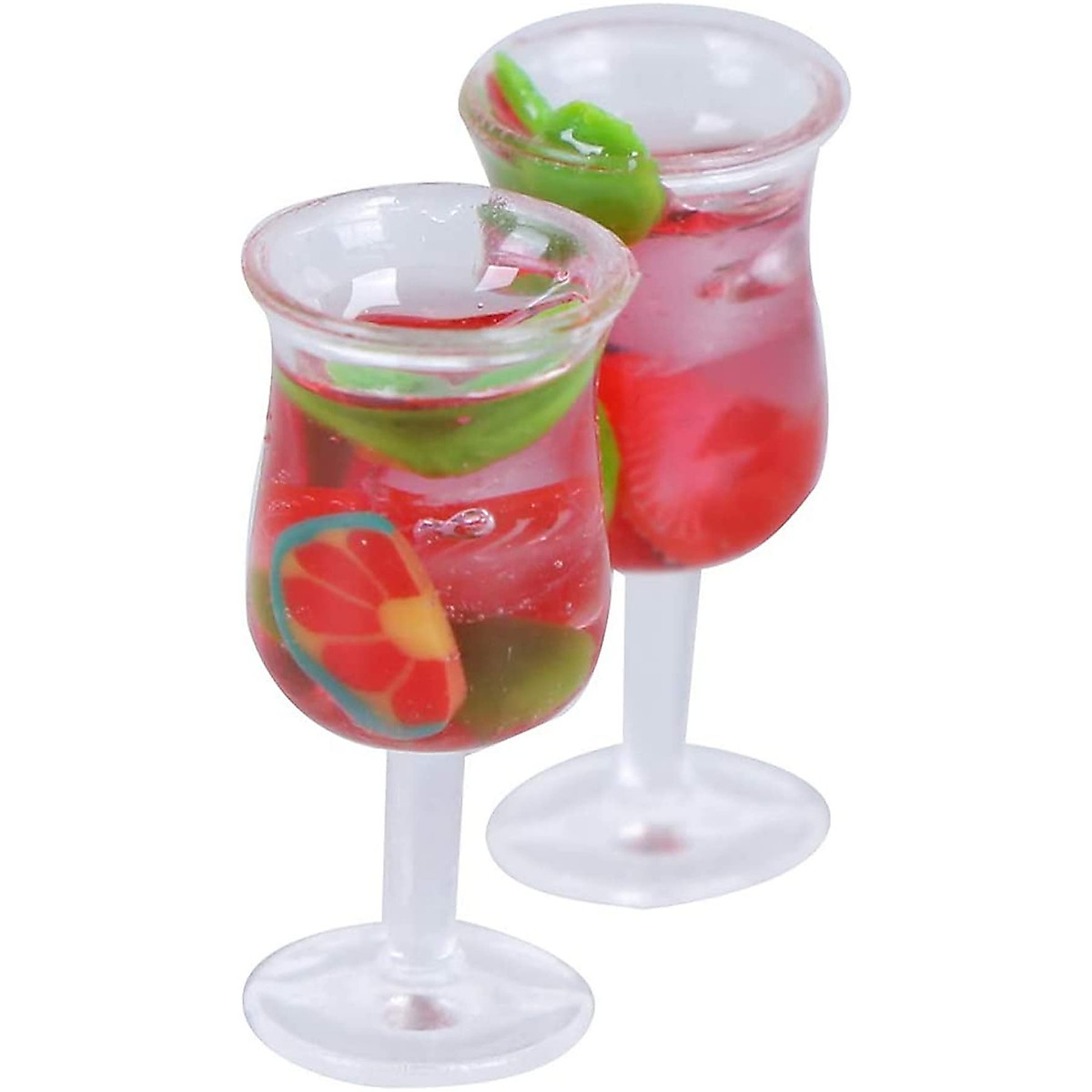 CoscosX 13 Pcs 1:12 Colourful Cocktail Cup Drink Juice Tea Beverage Bottle Jam Jar Toys,Simulation Drink Wine Glass Model for Dollhouse,Dolls House Miniature Toy Doll Food Kitchen Accessory Bar Decor