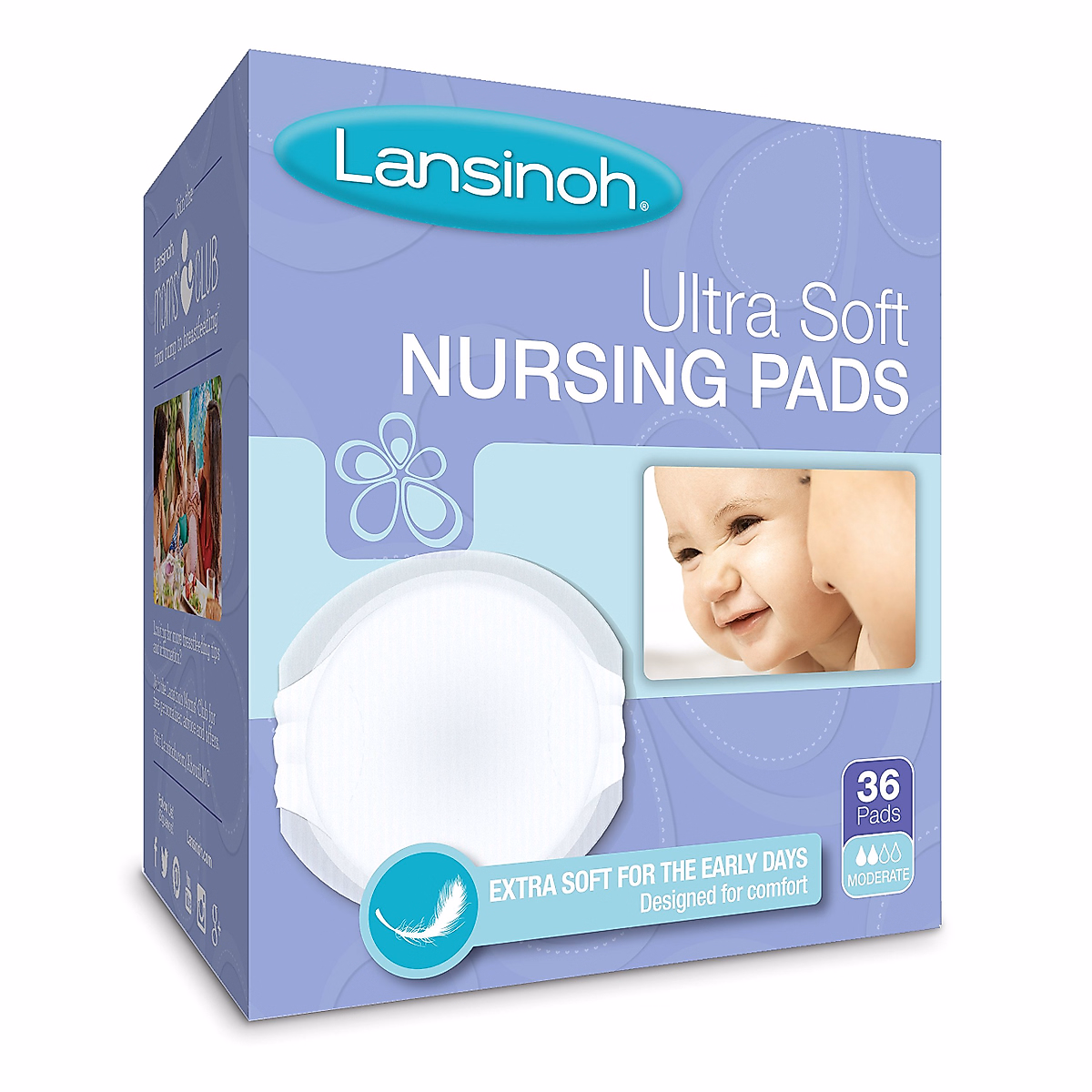 Lansinoh Nursing Pads, Pack of 36 Ultra Soft Disposable Breast Pads