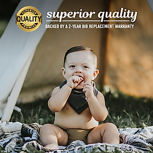 Indi Baby Bandana Bibs for Boys & Girls, GOTS Certified Organic Bibs, 4-Way Reversible Baby Drool Bibs, 100% Organic Cotton Muslin Bibs 5-Pk