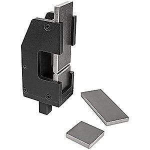 5 Pcs Blacksmith G2 Guillotine Tool, Blacksmith Slash Fullering Tool with Flat Dies for Round or Square Shoulders, Leaves, Cat Tails, Candle Cups etc, Black