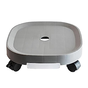 RUDINO,Plant Caddy,Rolling Plant Stand,Plant Dolly with Wheels,Plant Caddy with Wheels Heavy Duty,Square Flower Pot Mover with 4 Wheels with Brake Wheels,with Drawer Water Reservoir,for Planters