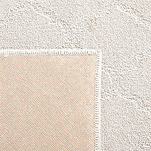 Safavieh Pattern and Solid Collection 5'3" x 7'6" Ivory PNS404A Non-Shedding Trellis Living Room Dining Bedroom Area Rug