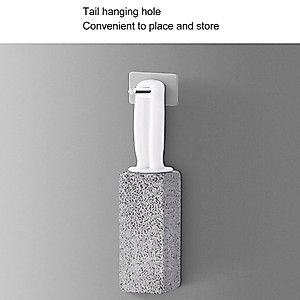 MOUMOUTEN 2pcs Pumice Stone Toilet Bowl Cleaner Efficient Toilet Bowl Cleaner Brush with Curved PP Handlee for Tiles BBQ Grills