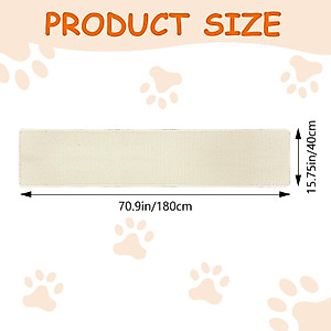 70.9"x 15.7" Thickened Extra Large Cat Wall Climbing Carpet with 10pcs Fixed Nails, Durable Cat Wall Furniture, Wall Scratcher, Scratching Post, Couch Sofa Protector, White