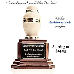 The Favorite Place® Burial Biodegradable Urn for Human Ashes, (Large Shell Urn Box), Water Burial Urn, Urn for Cremation, Cremation Urn Box, EcoFriendly Urn, (Shell on Metallic White) K-103