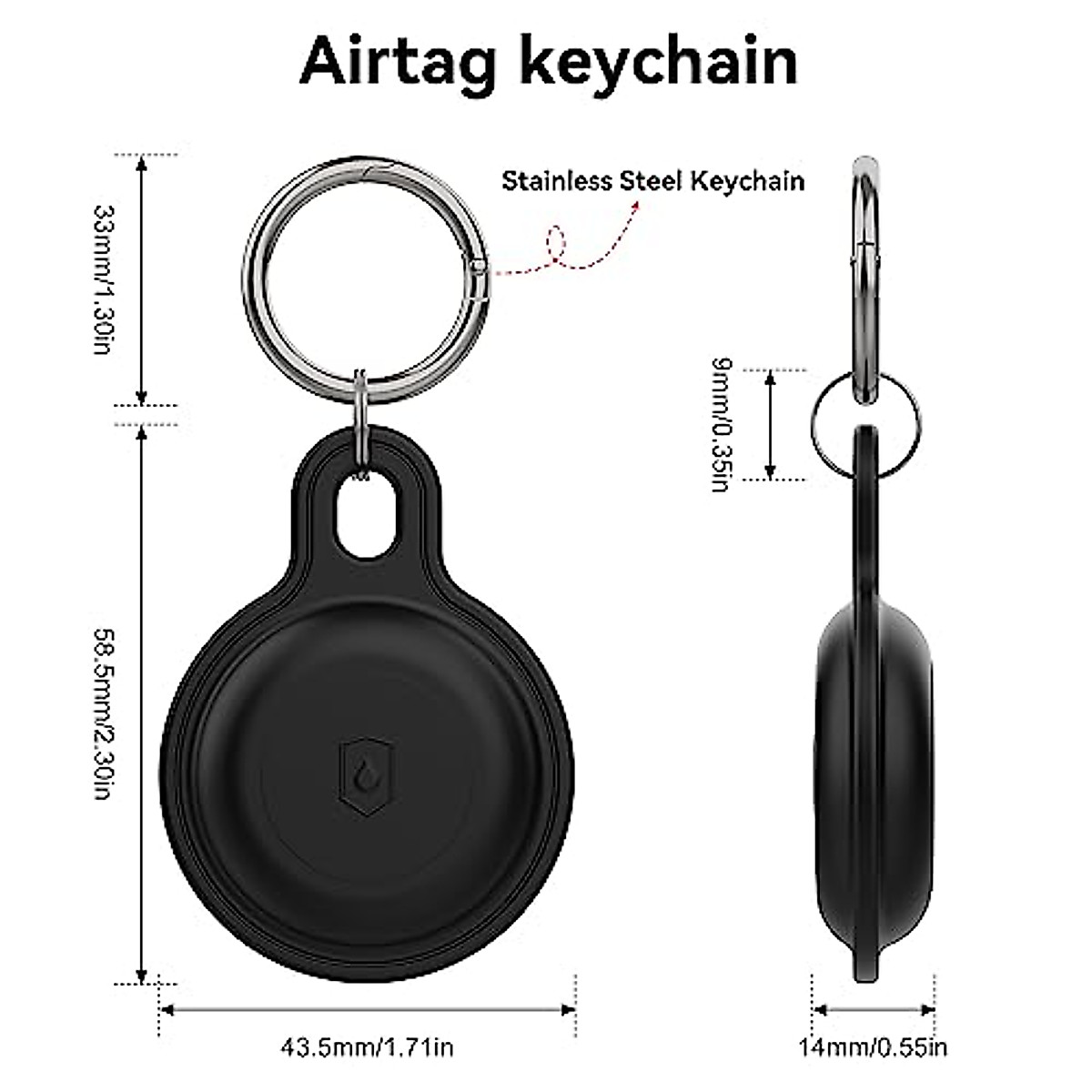 4 Pack Airtag Holder Keychain,Waterproof Apple airtag case with Key Ring,Silicone Air Tags Case for Luggage,Keys,Car,Bags,Kids,Backpack