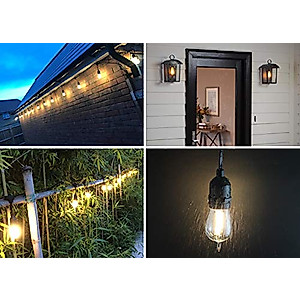 BRIMAX 6 Pack 2W LED Light Bulbs,Equivalent to 11W/20W/25W, Plastic LED Filament Bulb,2700K Warm White,E26 Medium Base, S14 Edison Light Bulbs for 6/12/18-light Sputnik Chandelier Bulbs