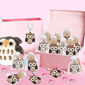CiciBear 24 Pack Owl Keychains Party Decoration for Guests, Forest Themed Party, Owl Party,Jungle Safari Wild Woodland Baby Shower, School Party, Kids Birthday