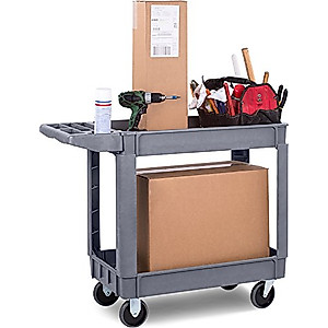 Carlisle FoodService Products UC401823 Bin Top Utility / Service Cart, 500 Pound Capacity, 40" x 17" x 33 Inch (L x W x H), Gray