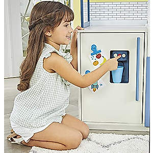 Little Tikes Wood Chef's Play Kitchen with Realistic Lights Sounds, 20+ Interactive Accessories Set, Dual-Sided White & Blue Wooden Play Kitchen- Gift for Kids Girls Boys, Pretend Toy for Ages 3 4 5+