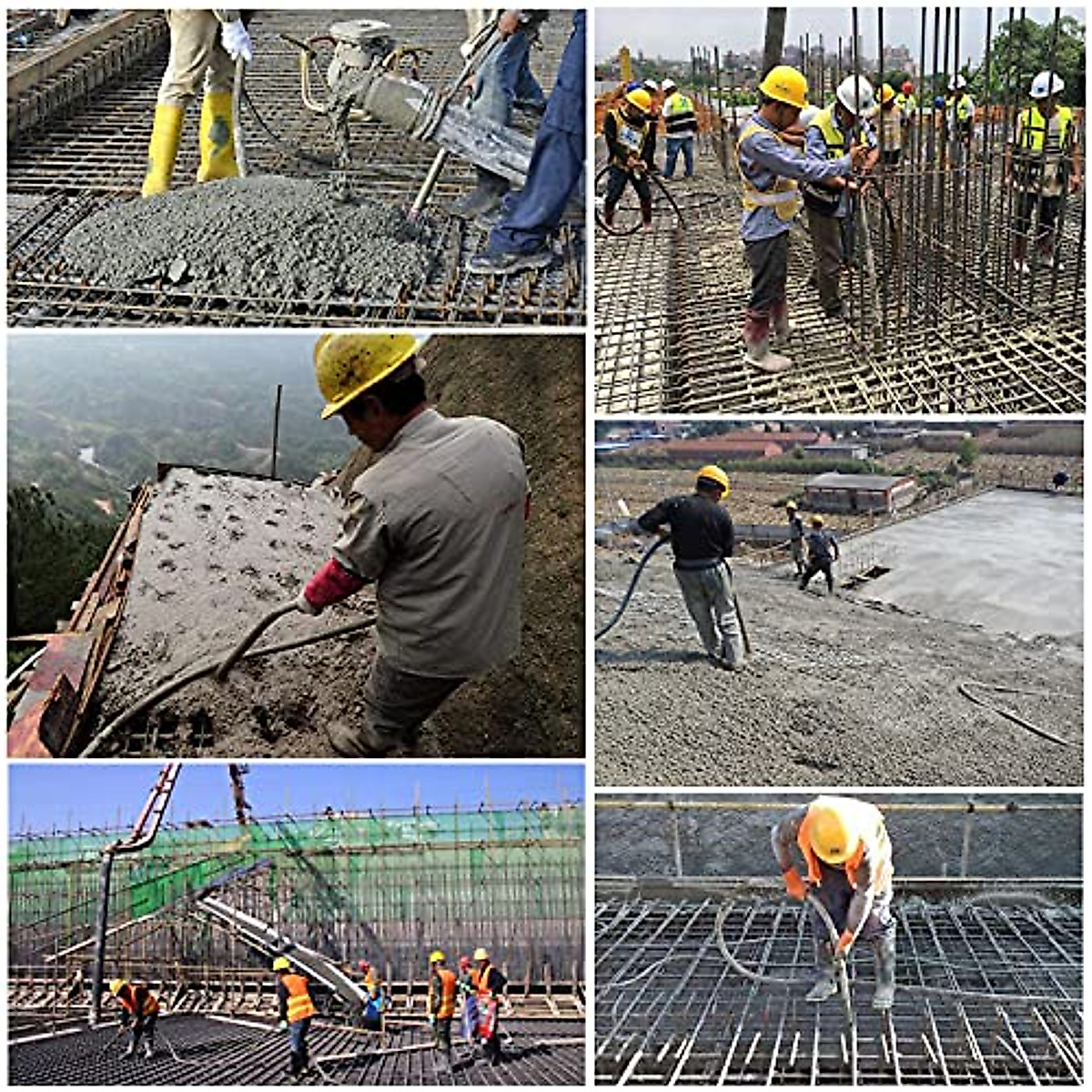 Bizoepro Hand Held Power Concrete Vibrators 13000 VPM Electric Concrete Vibrator 800W 3/4 HP Handheld Construction Portable Pencil Concrete Vibrabrater