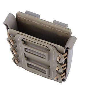 Dekoo Mag Pouch, 3PCS Tactical Magazine Pouches Molle Fastmag Softshell Mag Carrier 5.56/7.62mm Fastmag for Airsoft M4 AR AK (Tan)