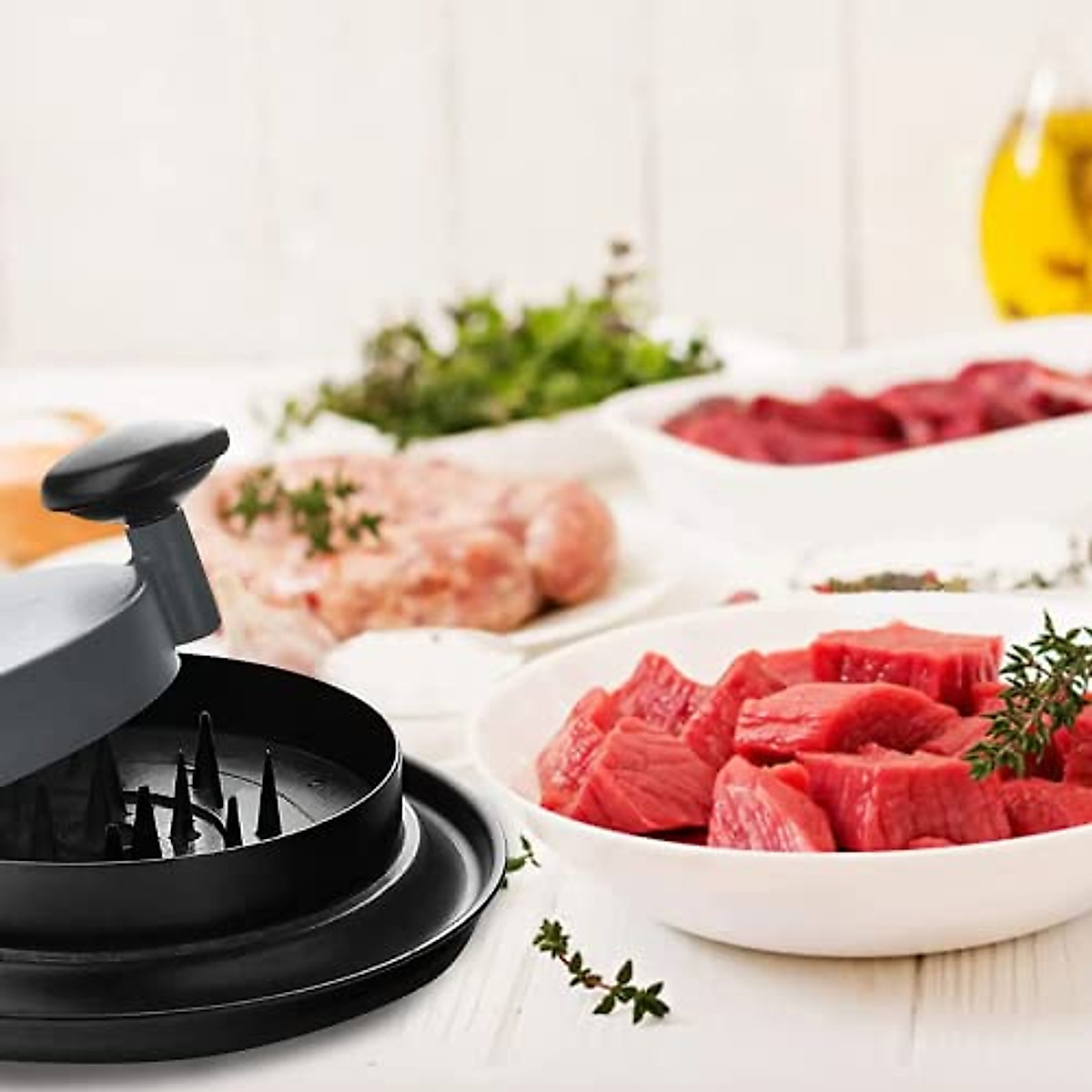 Chicken Shredder, Meat Shredder Meat Shredding Tool with Handles and Non-Skid Base Mat, Pork Shredder Suitable for Pulled Pork Red Beef Chicken (Black)