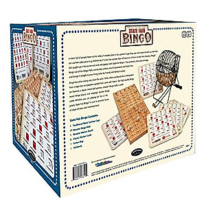 Front Porch Classics State Fair Bingo Deluxe Edition - Craftsmanship for an Authentic Retro-Style Experience - Intergenerational Fun for Friends and Family, 10x11x14 in