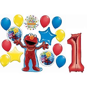 Anagram Elmo and Friends 1st Birthday Party Supplies Balloon Bouquet Decorations