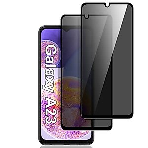 [2 Pack] for Samsung Galaxy A23 5G / 4G Privacy Screen protector, LYWHL Anti-Spy Tempered Glass 9H Hardness Protector Film for Galaxy A23 6.6” 2022, Anti Scratch Bubble free Easy Install Case Friendly - Black
