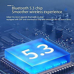 Wireless Earbuds Bluetooth Headphones IPX7 Waterproof Hanging Ears Immersive HiFi Charging Case Digital Display Headset Premium Deep Bass for Sports Running Gaming Black