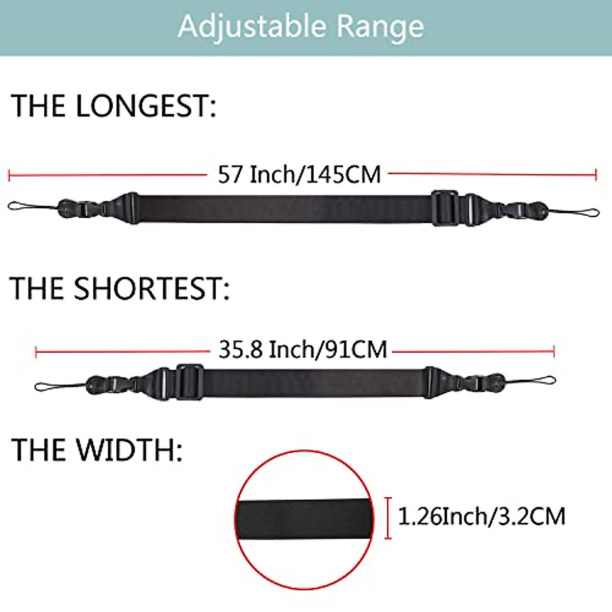 Gowjaw 3 Pack Adjustable Shoulder Strap:Comfortable for iPad Strap Nylon Neck Lanyard for iPad/Samsung Tablet Case,Camera Binocular Crossbody Laptop Luggage Bag