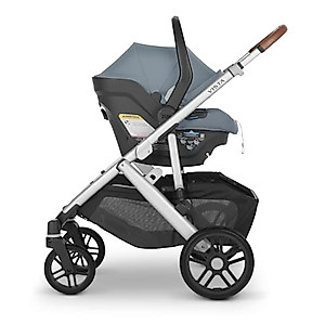 Vista V2 Stroller - Gregory (Blue Melange/Silver/Saddle Leather) + MESA MAX - Gregory (Blue Melange | Merino Wool)