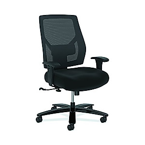 HON Crio High-Back Big and Tall Chair - Fabric Mesh Back Computer Chair for Office Desk, in Black (HVL581)