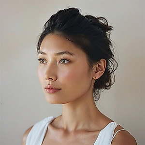 14K Gold Onyx Earrings - 14K Solid Yellow Gold Black Gemstone Drop Earrings, Dainty 8mm Round Stone, December Birthstone Leo Star Sign Birthday, Handmade Classic Elegant Jewelry Gift for Women