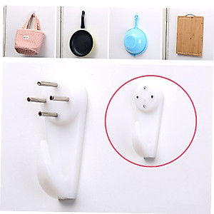 Garneck 10pcs White Household Wall Stud