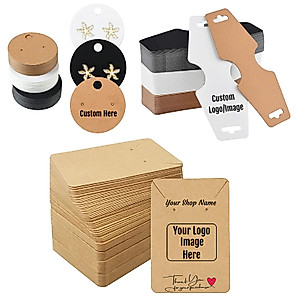 Printyourdream Custom Earring Display Cards,Necklace Hanging Cards