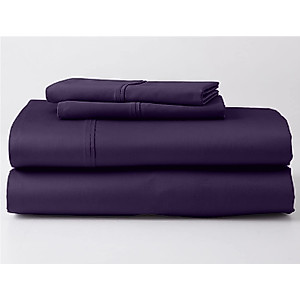 Real 1000-Thread-Count, 100% Certified Egyptian Cotton |5 PC Split King Size, Plum Color| Split Sheet Set for Adjustable Bed, Fits Mattresses upto 18" Deep Pockets, Soft Silky Sateen Weave