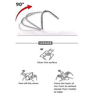 Adhesive Hooks for Hanging Heavy Duty Wall Hooks Self Adhesive Towel Coat Hooks Waterproof Transparent Hooks for Bathroom Shower Kitchen Keys Door Outdoor Home Improvement Utility Hook 12 Pack