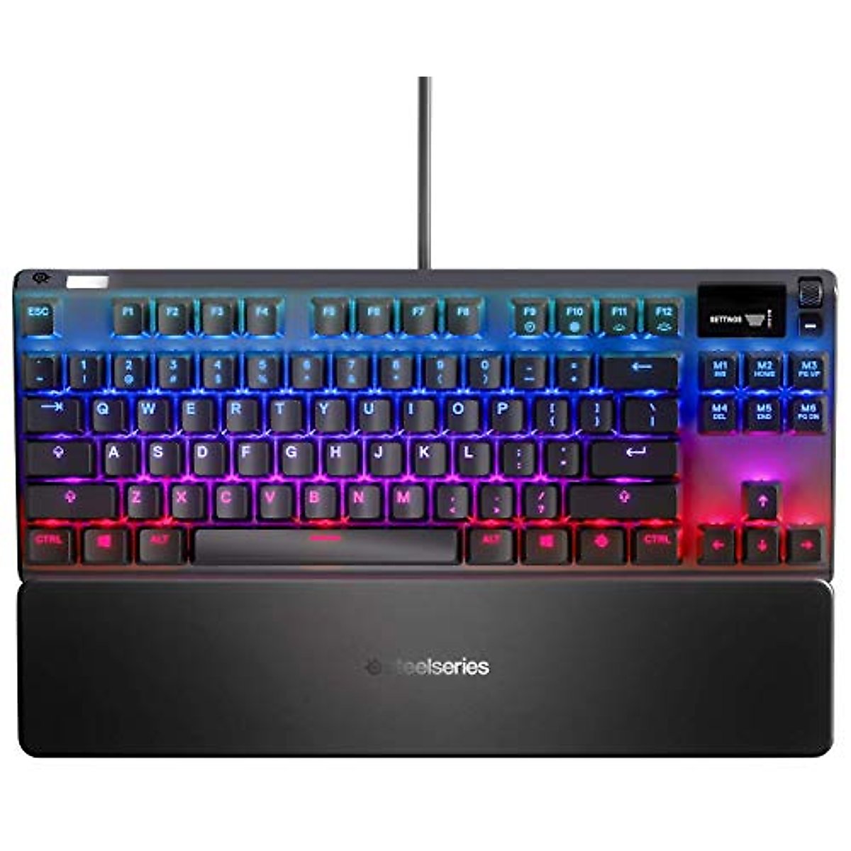 SteelSeries Apex Pro TKL HyperMagnetic Gaming Keyboard - Adjustable Actuation - Esport TKL Format - OLED Display - RGB - PBT Keys - USB-A - Nordic QWERTY
