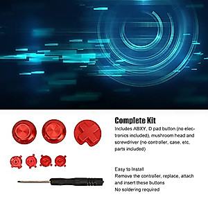 Game Controller Button Gamepad Metal Button Aluminum Alloy D Pad ABXY Fabric