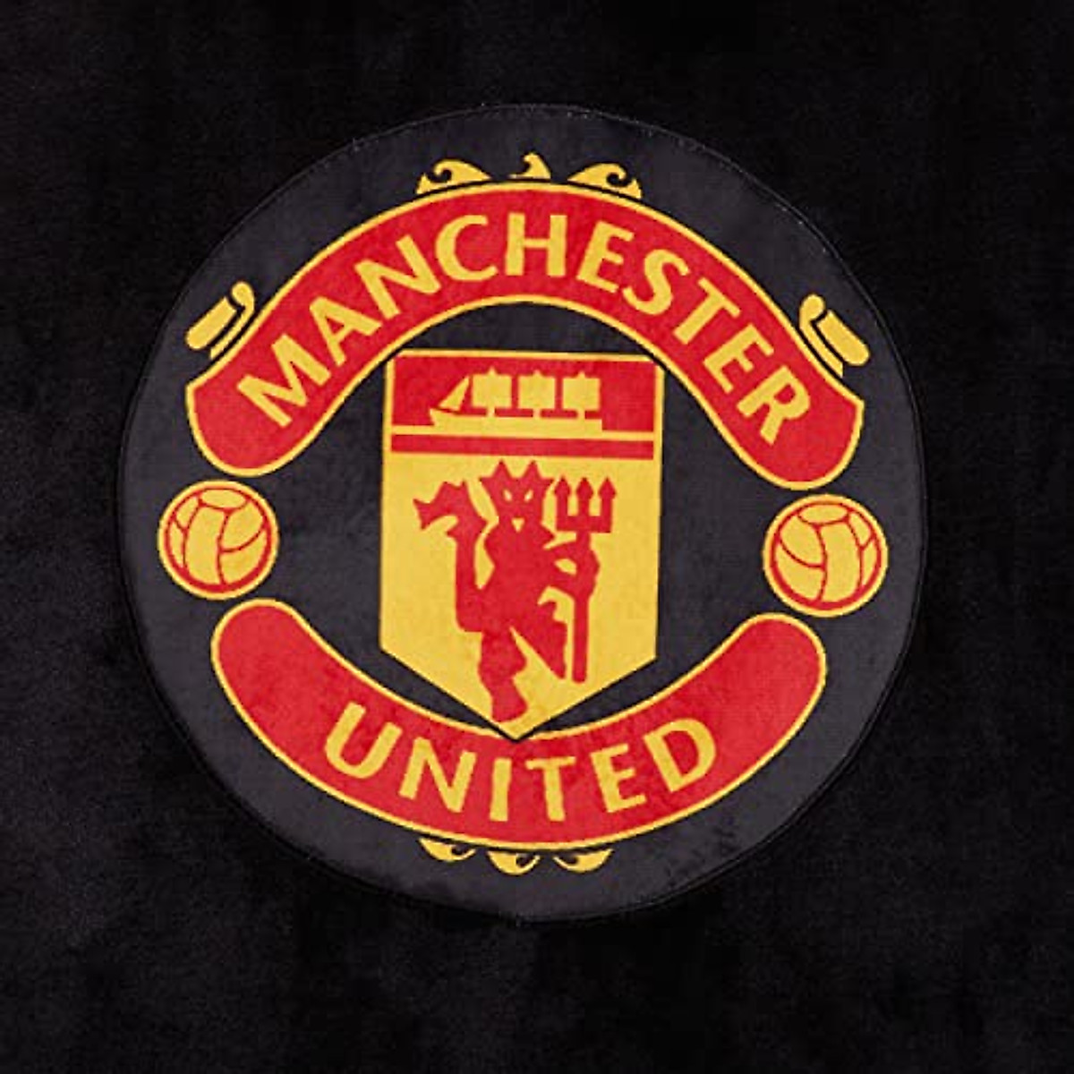 Manchester United FC Fleece Hoodie Blanket for Boys Teenagers One Size Kids Oversized Hoodie Man United Gifts for Boys (Black)