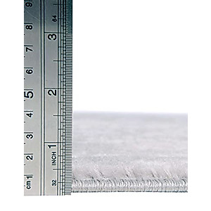 Unique Loom Sofia Collection Area Rug - Grand (5' 3" x 8' Oval, Light Gray/Ivory)