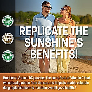 Bronson Vitamin D3 10,000 IU (250 mcg) High Potency - Supports Healthy Immune System, Strong Bones, Muscles & Teeth - Non GMO, 360 Softgels (1 Year Supply)