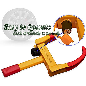 Zento Deals 2 Pack Security Tire Clamp - Premium Quality Heavy Duty Anti- Theft Vehicle Wheel Lock Universal Fit Most Vehicles Trailers SUV ATV’s Motorcycles Golf Cart