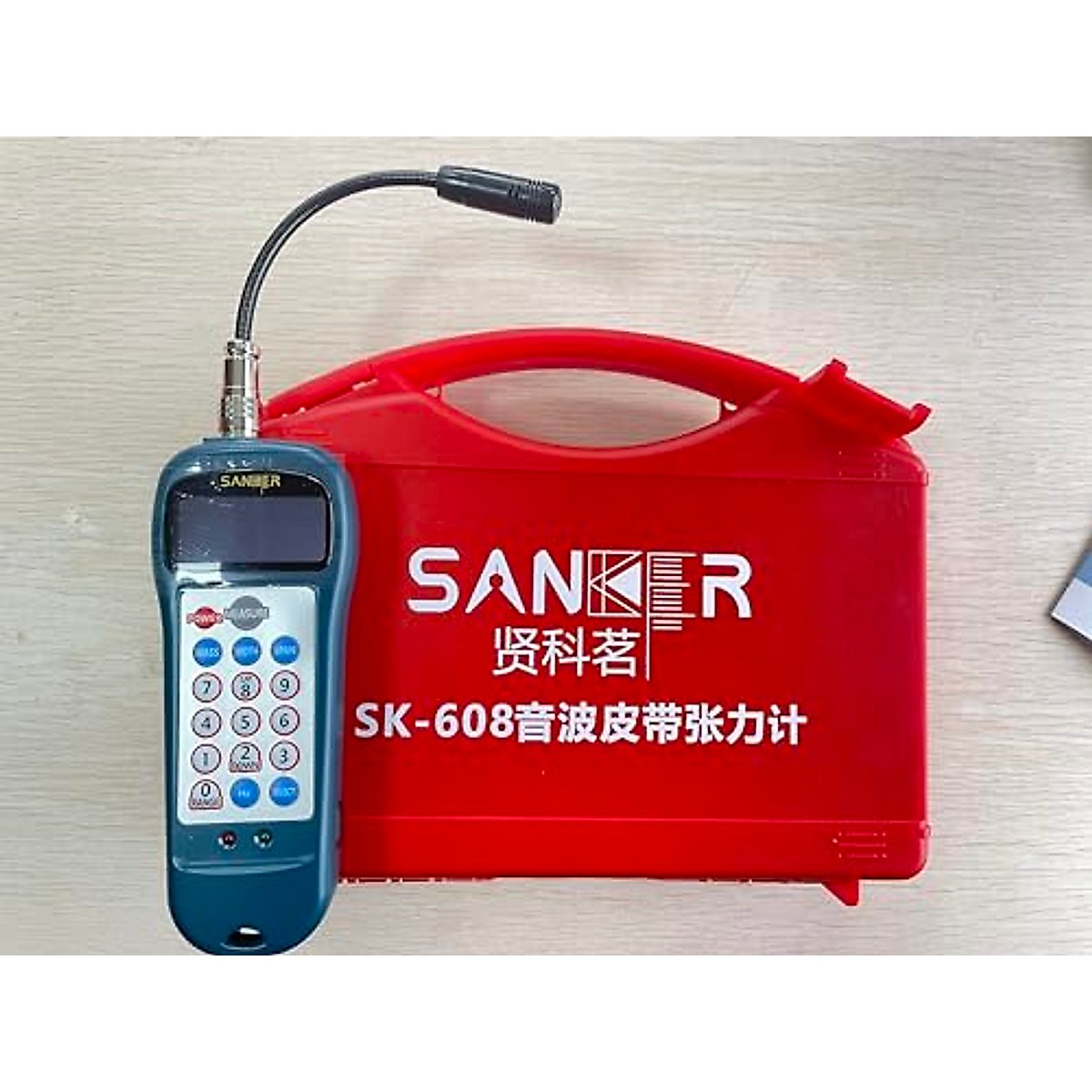 Sanker Sonic Belt Tension Meter SK-608 Suited for Multi-Ribbed V- and synchronous Belts Shorter Measurement time ≤ 0.2S Measuring Accuracy +/-1% Frequency Range 10-5000Hz U550 Same Function
