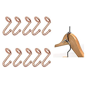 KOOBAY Clothes Hanger 72Pcs Connector Hooks Stable Hanger Rose Gold Metal Outfit Hangers Extender Clips Mini Cascading Hanger Hooks