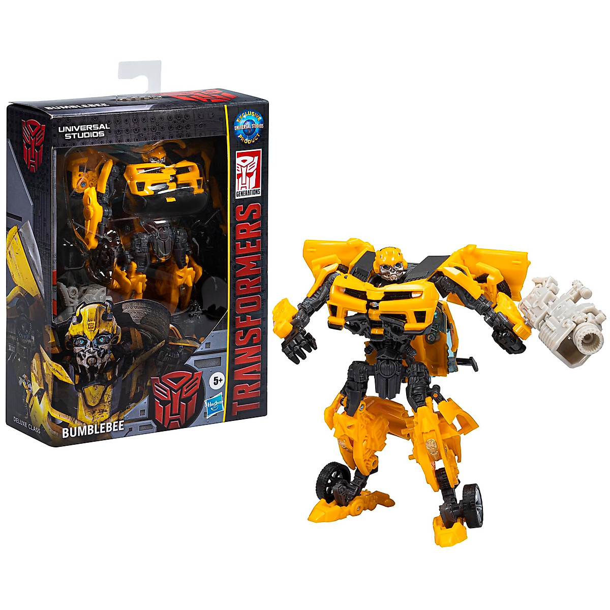 Transformers Toys Deluxe Class Universal Studios The Ride - 3D Bumblebee Action Figure - Ages 5 and Up, 4.5-inch