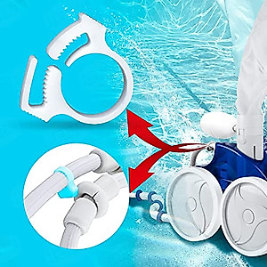 HENMI® 6 PCS Sweep Hose Attachment Clamp Clasp Replacement Pool Hose Clamps,Compatible with Polaris Pool Cleaners 180 280 360 380 480 for Polaris Tail Clamp B15 B-15