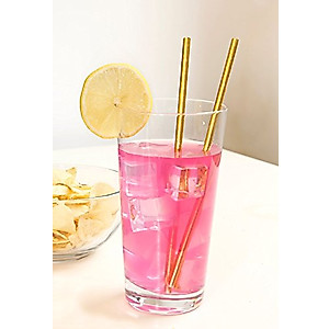 Kikkerland Paper Straws (Set of 144) Gold