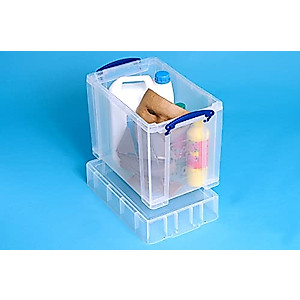 Really Useful Box Plastic Storage Box, Clear, 19 XL Litre (19CXL)